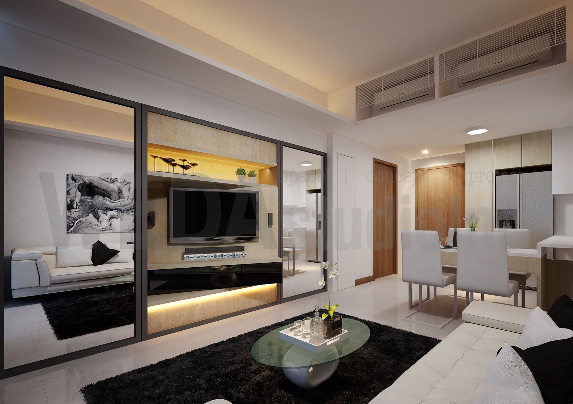 Ola - Modern & Luxurious Condo Interior Design By WEDAStudioInc